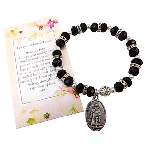 Westman Works St Peregrine Cancer Healing Saint Gift Set with Italian Bracelet and Holy Prayer Card