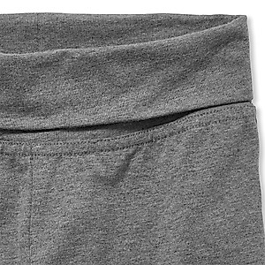 The Children's Place girls Uniform Active Foldover Waist Pants, Heather Gray Single, X-Large US