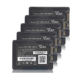 ECOiNVA Vaseky SATA MLC SSD Hard Drive Disk 120G 240G 350G 480G 2.5 Inch Laptop Desktop Computer Solid State Drive Noiseless Hotless Shockproof (240G)