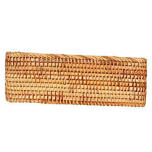 Zerodeko Organizer Rectangular Storage Basket Seagrass Storage Baskets Woven Storage Baskets Rattan Storage Basket Rattan Organizer Bins Seagrass Organizers Storage Box Wicker Sundry 1pc