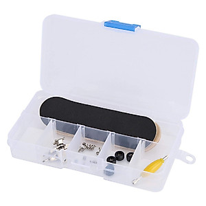 Aqur2020 1Pc Mini Finger Skateboards Maple Wooden+Alloy Replacement Wheels Fingerboard with Box Reduce Pressure and Tools for Kids as Gifts hristmas Goodie Bag fillers, Christmas prizes(1#)