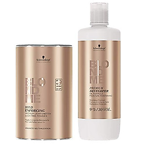 Schwarzkopf BLONDME Premium Lightener 9+ & Developer 9%/ 30 Volume DUO SET NEW