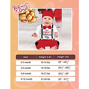 Baby Boy Valentines Day Outfit, Cute Letter Printed Long Sleeve Romper with Bow Tie + Pants + Hat 3Pcs Set