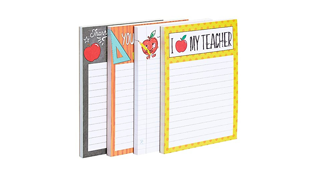Motivational Teacher Notepad Set - 200 Sheets Total