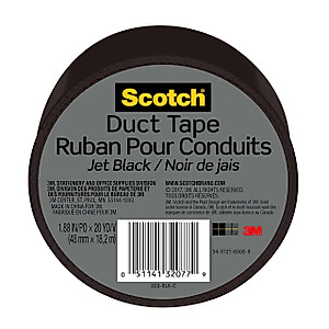 Scotch Duct Tape , 1.88 in x 20 yd, Jet Black, 1 Roll (920-BLK-C)