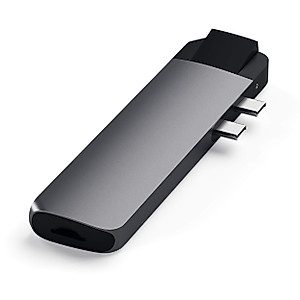 Satechi Type-C Pro Hub Adapter with Ethernet - 4K HDMI, USB-C PD, Gigabit Ethernet, USB 3.0, Micro SD Card Slot - for M2/ M1 MacBook Pro/Air (Space Gray)