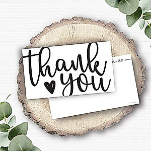 50 Fun Script Customer Thank You for Order Cards (3.5" x 2") Thank You for Supporting My Small Business - Small Online Business Package Insert - Business Card Size