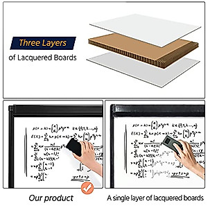 Yaheetech Stand White Board Magnetic 36x24 inches Dry Erase Board Double Sided Adjustable Flipchart Easel Portable Whiteboard with Flipchart Hook for Tabletop Presentation Discusssion Meeting Teaching