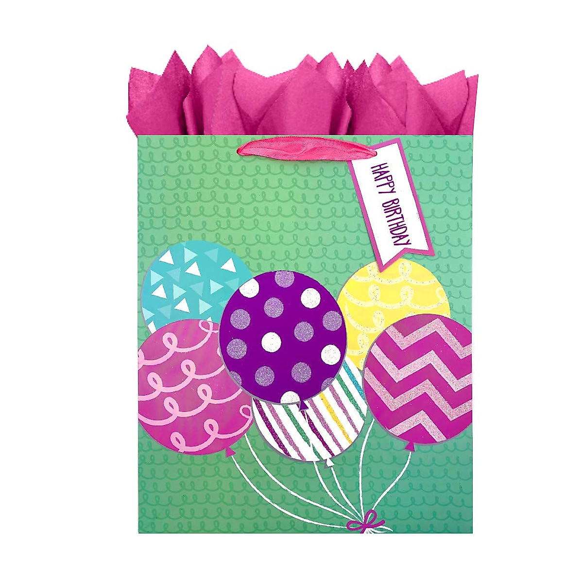 Blue House Group Premium Birthday Gift Bags + Tissue Paper (4 Large Bags + Tissue, Birthday Girl)