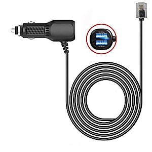 Radar Detector Vehicle Power Cable Cord for Escort Valentine One V1 Beltronics Uniden Escort Passport 9500ix 9500i 8500x50 Solo S2 S3 Radar Detectors Replacement Power Adapter