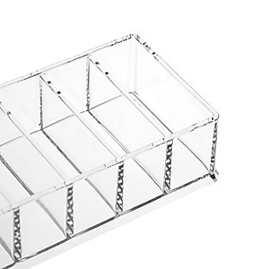 Foraineam 4 Pack Acrylic Compact Organizer Cosmetics Beauty Care Powder Holder Blushes Highlighters Eyeshadow Makeup Organizer