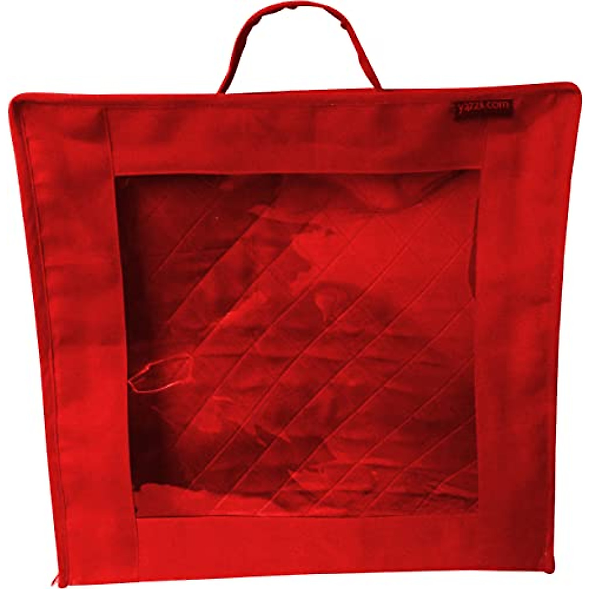 Yazzii Quilt Block Showcase Bag - Portable Storage Bag Organizer - Multipurpose Storage Organizer for Sewing Projects, Fabric Pieces, Quilt Blocks, Appliques, Stitcheries & More.-Red