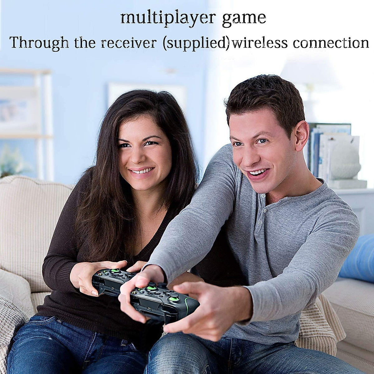 Controller for Xbox One, Game Controllers Compatible with Xbox One S, One X, One Elite, PS3, PC (Black)