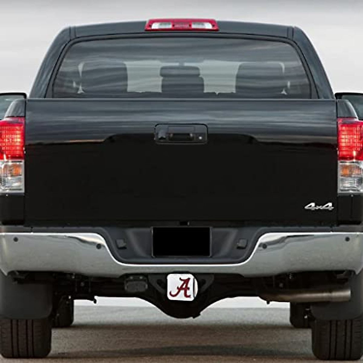 University of Alabama Premium Chrome #D Hitch Cover W/Colored Team Logo - Unique Logo Style Metal Molded Design – Easy Installation on Truck, SUV, Car - Ideal Gift for Die Hard Crimson Tide Fan