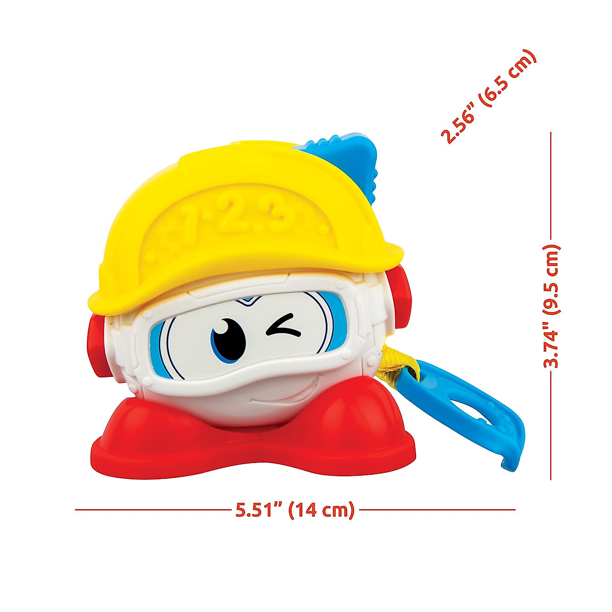 KiddoLab Kids Tape Measure - Pretend Paly Toys for Babies 6-12 Months - Wibble Wobble Toy with Pull String & Lock - Early Developmental Fine Motor Skills 12-18 Months Baby Toys