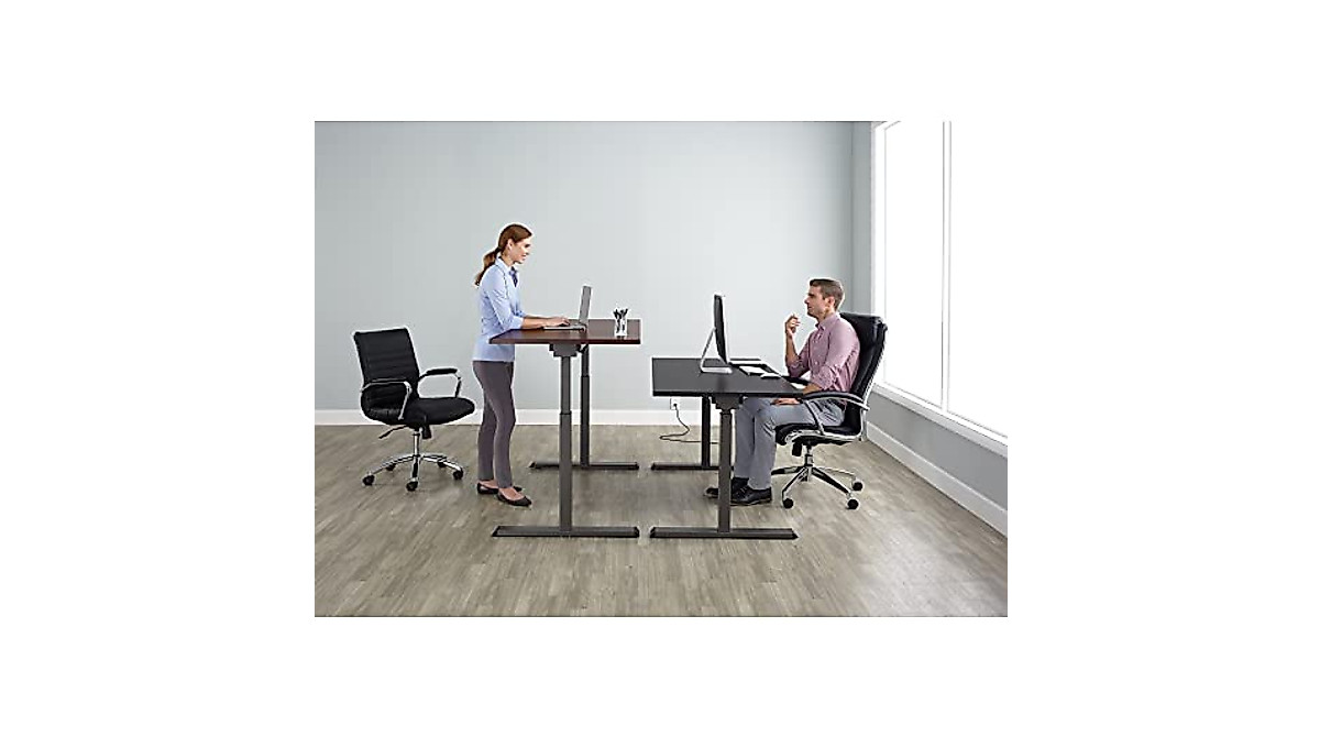 Realspace Magellan Standing Desk - Ergonomic 60" Cherry Office Desk