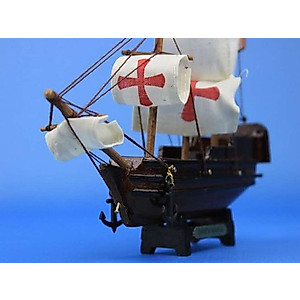 Hampton Nautical Santa Maria Tall Model Ship, 7" , Brown