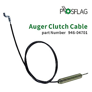 POSFLAG 946-04701 Auger Clutch Cable with Cable Tie Replaces MTD 946-04701 Auger Cable, 746-04701, 946 04701, 746 04701 for Troy-Bilt Squall 2100, 179E, 208 XP, 208E, 280EX, 123R Snowblowers