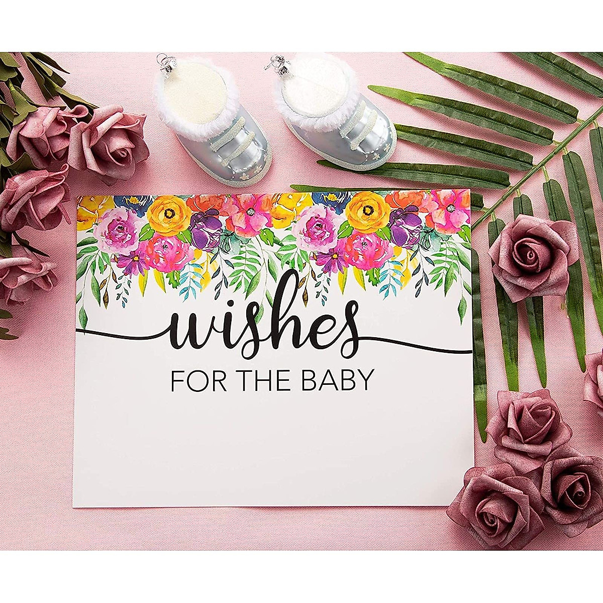 Juvale 50-Count Baby Shower Guest Activity Cards - Wishes for Baby - 5 x 7 Inches