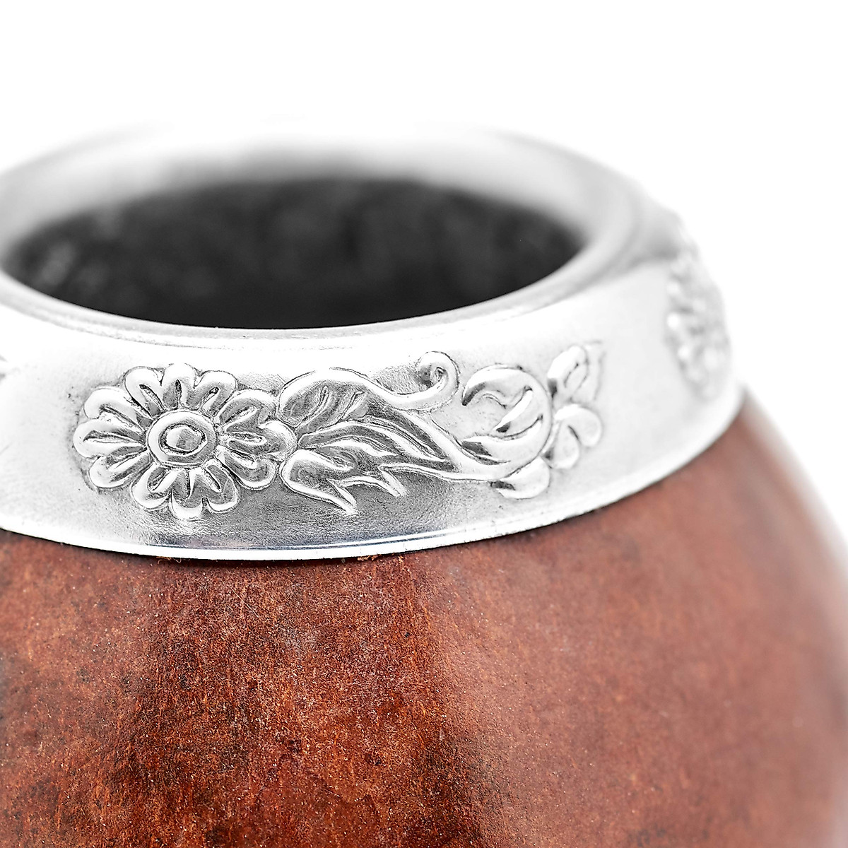 BALIBETOV Premium Mate Kit - 1 Natural Calabash Mate Cup, 1 Modern Stainless Steel Mate Cup, 3 Bombillas (Mate Straw) and 2 Cleaning Brush - All Included.