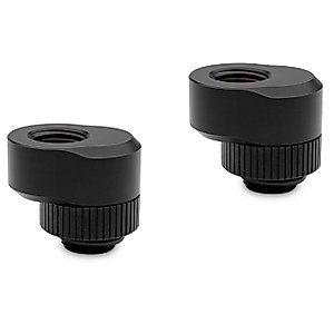 EKWB EK-Quantum Torque Rotary Offset Adapter Fitting, 7mm, Black, 2-pack