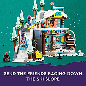 LEGO Friends Holiday Ski Slope and Café 41756 Building Toy Set, Creative Fun for Ages 9+ with 3 Mini-Dolls and Lots of Accessories, A Gift for Kids Who Love Snow Sports or Role Playing