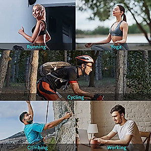 Bone Conduction Headphones Bluetooth,Wireless Open-Ear Headphones Built-in Noise-canceling Mic,Sweatproof Bluetooth 5.0 Sport Headset for Running, Bicycling, Hiking, Yoga -Black