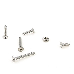 Hilitchi 210-Piece Metric M2 Hex Socket Flat Head Countersunk Bolts Screw Nut Assortment Kit - 304 Stainless Steel