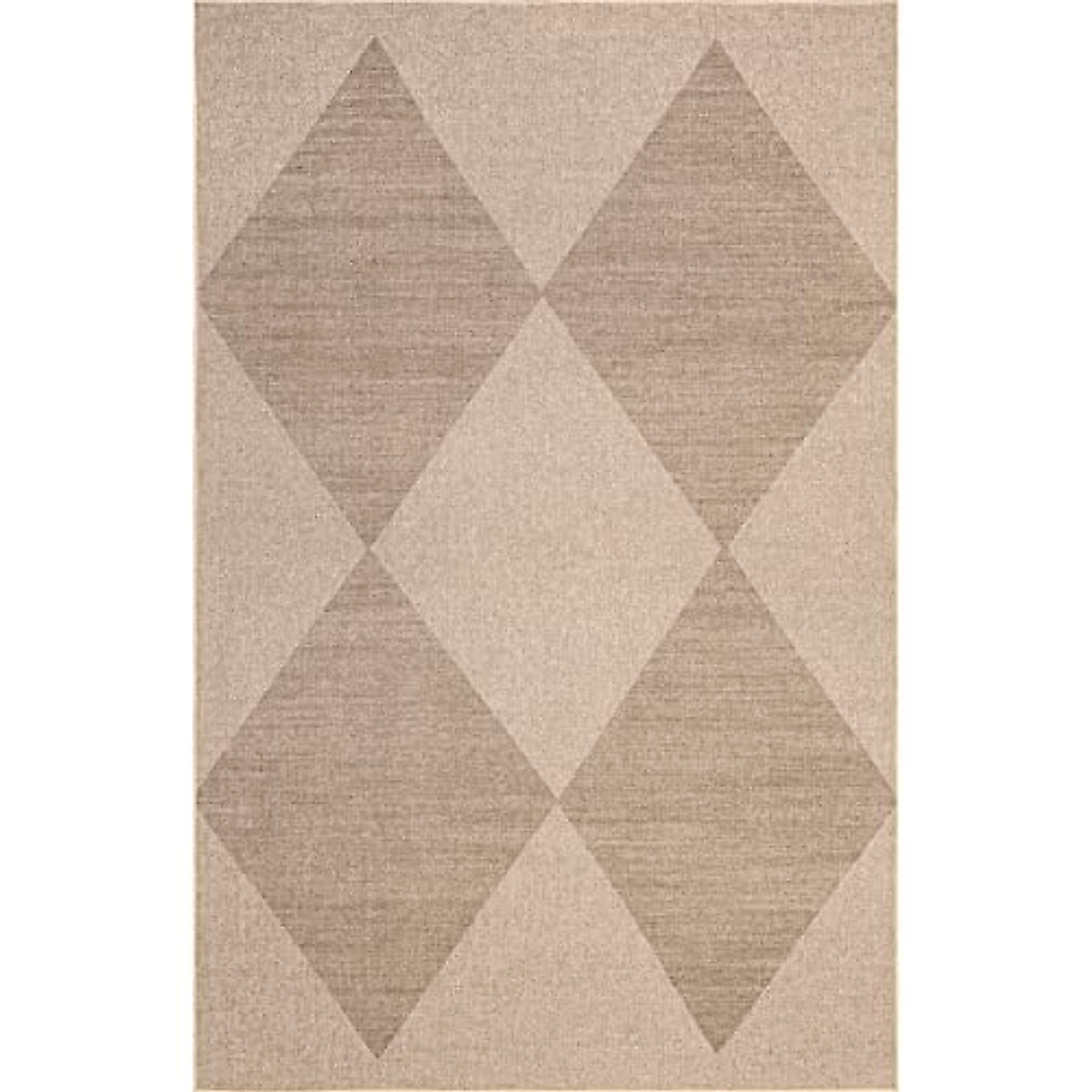 nuLOOM Simple Diamond Easy-Jute Machine Washable Accent Rug, 3' x 5', Natural