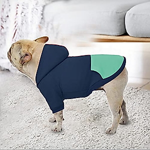 FEimaX Dog Hoodies Puppy Warm Zipper Sweater Pet Winter Clothes Outdoor Soft Hooded Sweatshirt for Small Medium Large Dogs Cat Cold Weather Coat French Bulldog Apparel