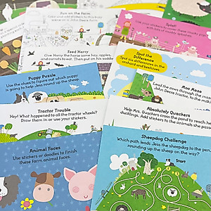 Farm - 500 Stickers and Puzzle Activities: Fold Out and Play! (John Deere: Children's Interactive Fold Out and Play Puzzle Activity Book)