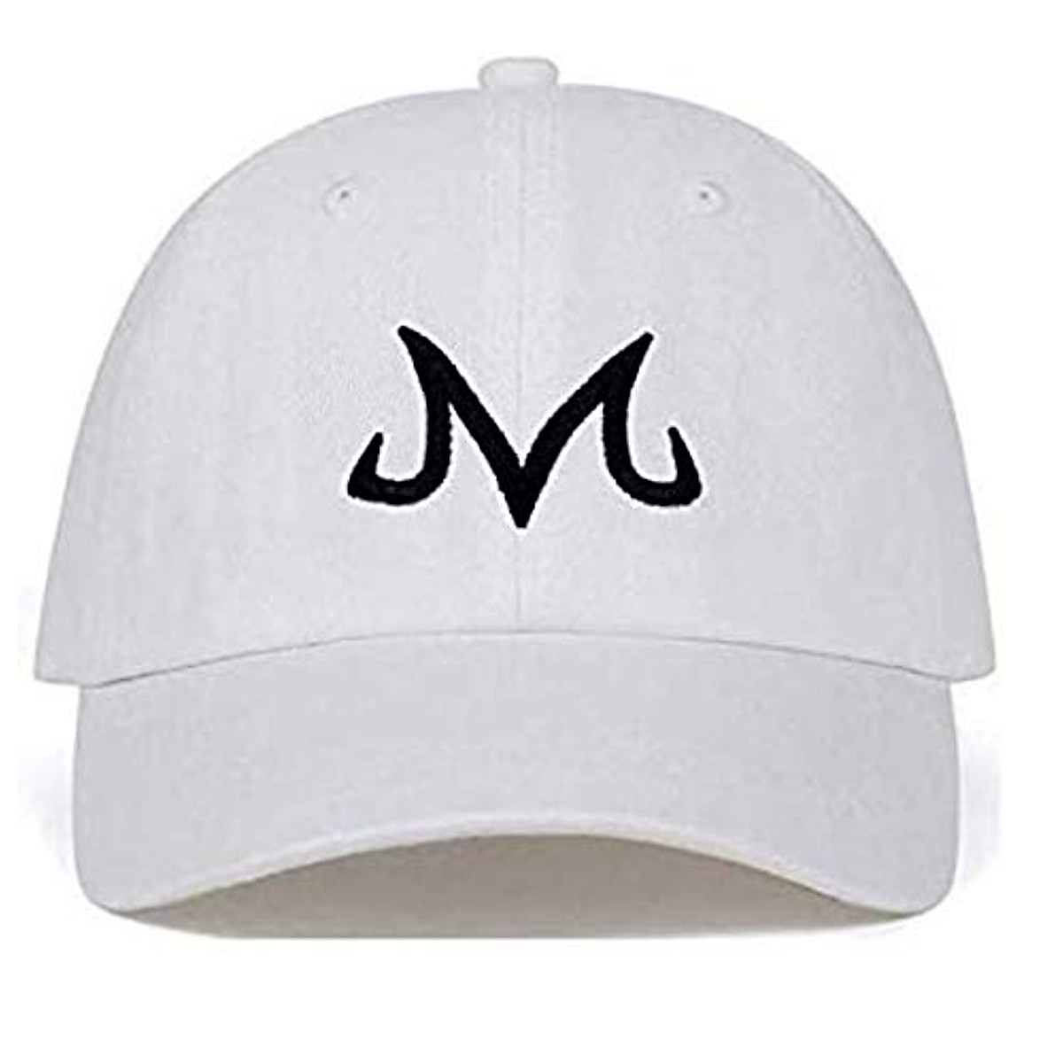ZJ M Embroidered Dad Hat Majin Buu Dad Hat Snapback Cap Cotton Washed Baseball Cap for Men Women Hip Hop Dad Hat Golf caps (White)
