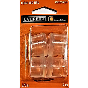 Everbilt Clear 7/8 Inch Leg Tips, 4-Pack