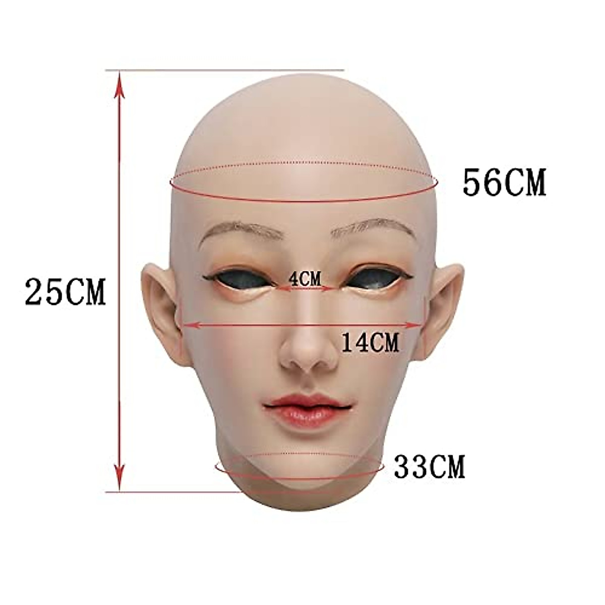 GOSHIMER Alice Silicone Female Mask Halloween Headwear Mask For Crossdressers Cosplay Crossdressing
