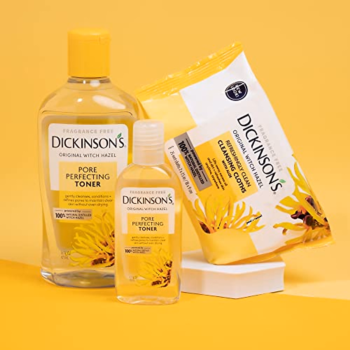 Dickinson's Original Refreshingly Clean Daily Cleansing Cloths, Witch Hazel and Aloe, 25 Count