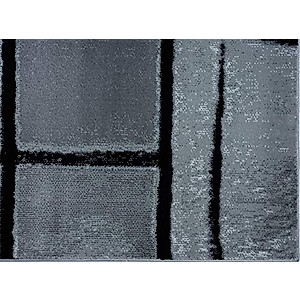 LUXE WEAVERS Lagos Collection 9218 Grey 2x3 Art Deco Geometric Area Rug