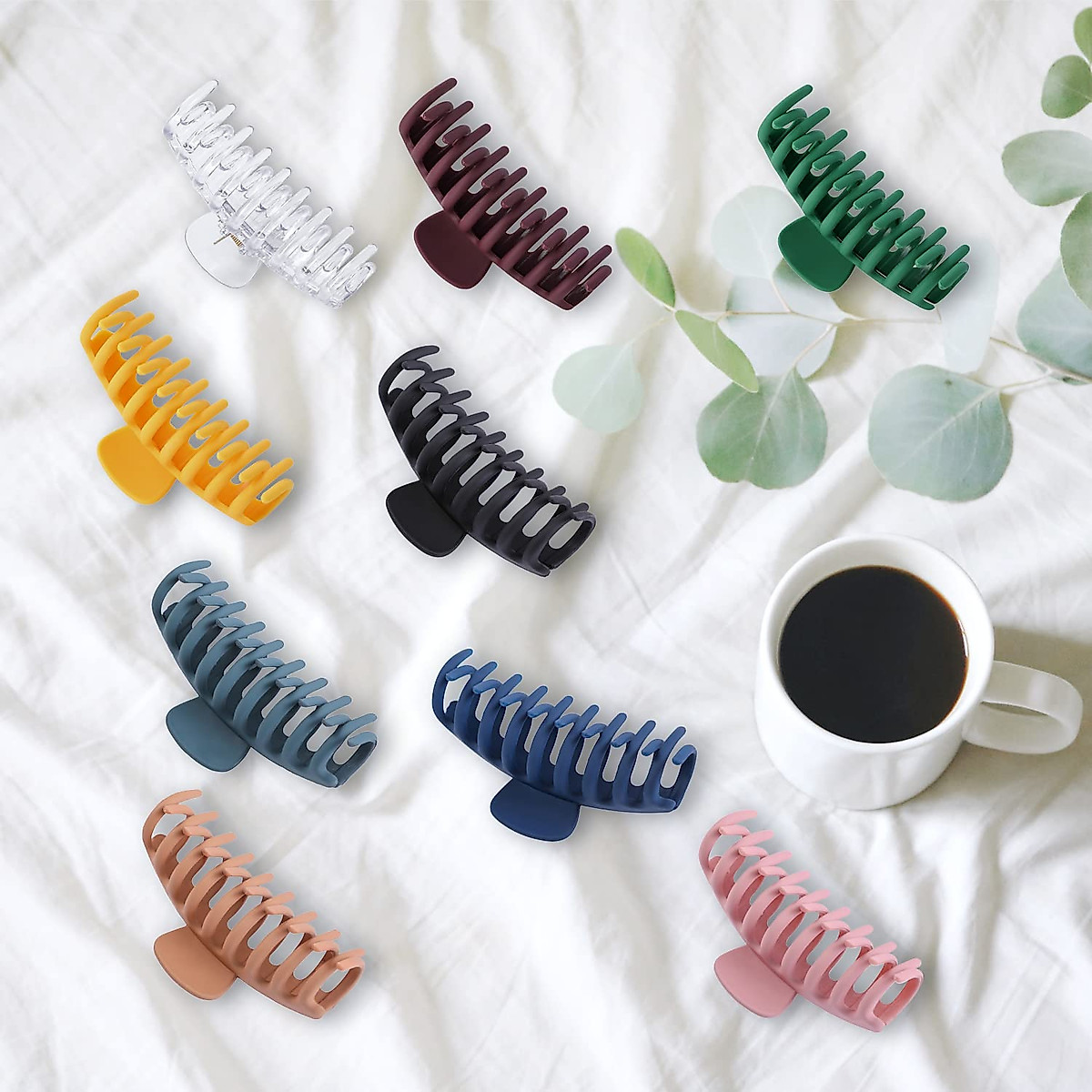 10 Colors 4 Inch Matte Nonslip Hair Claw Clips - Strong Hold Accessories for Thick and Thin Hair, Trendy Jaw Clips for Women