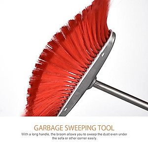 SOLUSTRE Angle Broom Steel Long Handle Broom Soft Bristles Broom Wide Sweeper Broom for Home Kitchen Office Yard Use