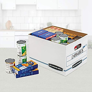 Bankers Box STOR/FILE Storage Boxes, Standard Set-Up, Lift-Off Lid, Letter/Legal, 6 Pack (0071303) , white