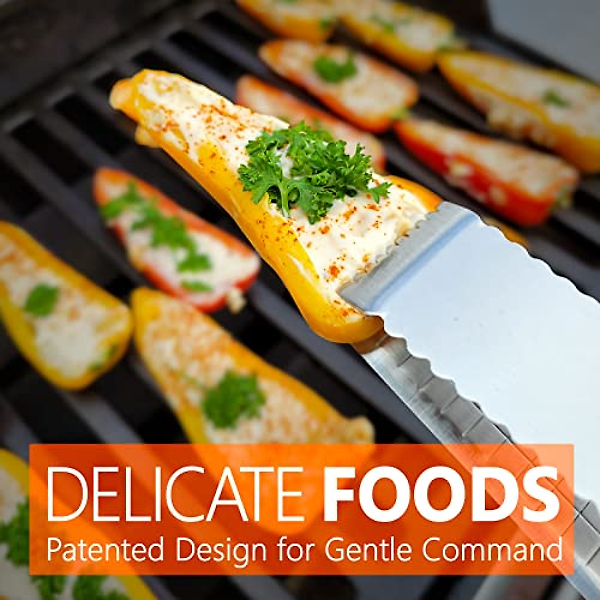 Shark BBQ Heavy Duty Compact Grilling Tongs for Kitchen and Outdoor Barbecue: Expert Craftsmanship and Durability Demanded by Professionals (Red)