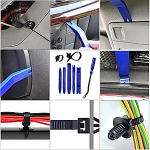 910Pcs Car Push Retainer Clips Plastic Fasteners Removal Kit with 27 Most Popular Size Nylon Plastic Bumper Rivets Door Panel Clips for Toyota GM Ford Honda Chrysler Blue