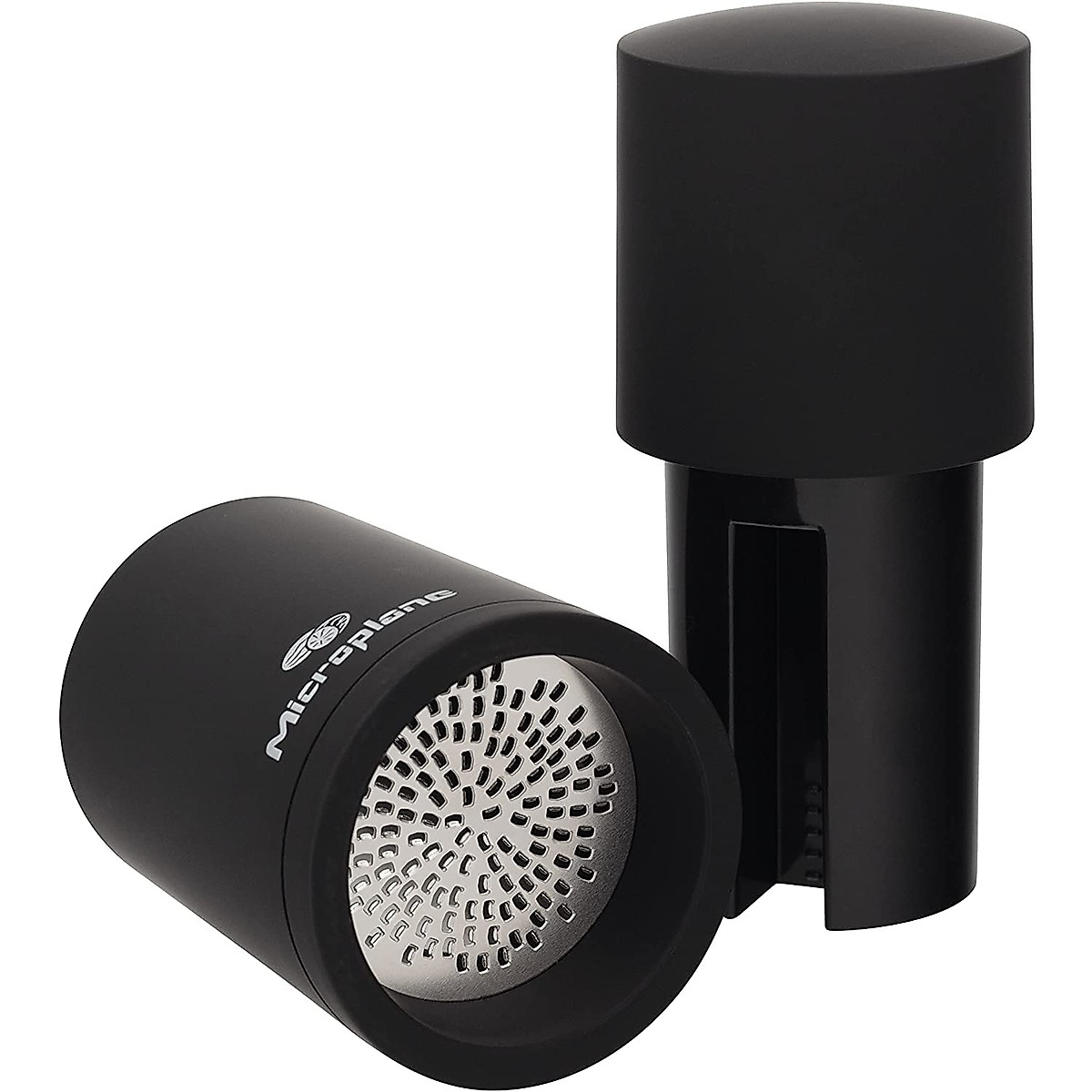 Microplane Manual Spice Mill - Cinnamon Grinder and Nutmeg Grater (Black)