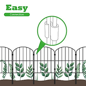 OUSHENG Decorative Garden Fence 25 Panels, Total 27ft (L) x 24in (H) Rustproof Metal Wire Fencing Border Animal Barrier, Flower Edging for Landscape Patio Yard Outdoor, Arched
