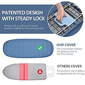 APEXCHASER Foldable Ironing Board, Tabletop Small Ironing Board with Heat Resistant Ironing Covers, Portable Folding Mini Ironing Board with Non-Slip Feet for Home, Laundry Rooms, Dorms, Travel Use