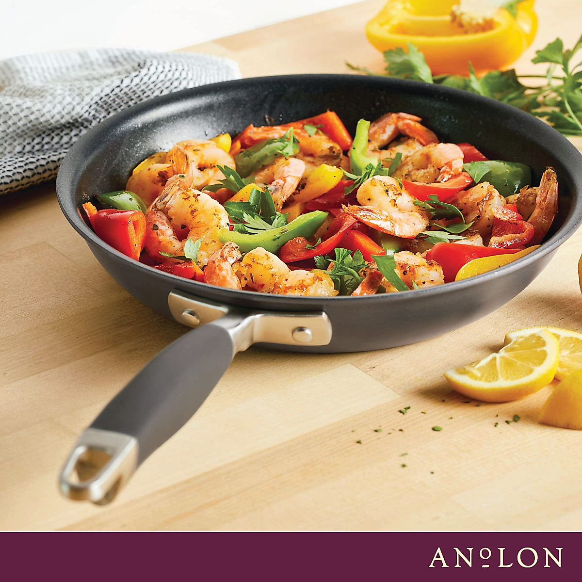 Anolon Advanced Home Hard Anodized Nonstick Frying Pan/Skillet, 10.25 Inch - Moonstone
