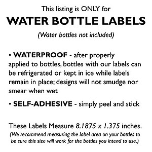 21 Wheels or Heels Waterproof Self-Adhesive Water Bottle Labels