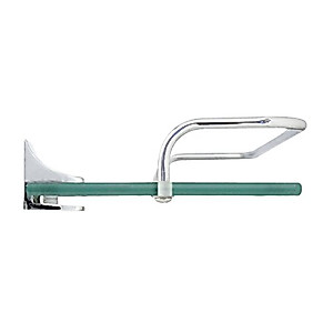 MODONA Glass Wall Shelf with Rail – Polished Chrome – 5 Year Warrantee