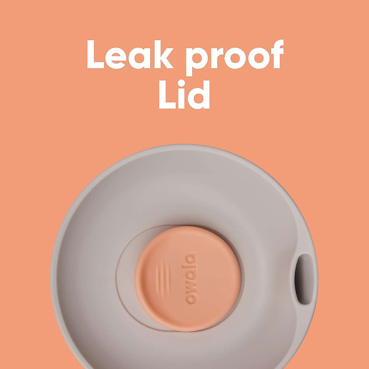 Owala SmoothSip Slider Insulated Stainless Steel Coffee Tumbler, Reusable Iced Coffee Cup, Hot Coffee Travel Mug, BPA Free 20 oz, Grey/Blue (Beachy Breeze)