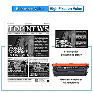 TRUE IMAGE Compatible Toner Cartridge Replacement for HP 508X 508A CF360X CF360A Color Enterprise M553 M553dn M553n M553x MFP M577z M577f M577dn M577c M577 Printer Ink (Black, 1-Pack)