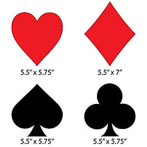 Las Vegas - Card Suits Decorations DIY Casino Party Essentials - Set of 20